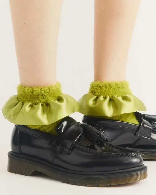 Dr. Martens Satin Frill Fluffy Socks