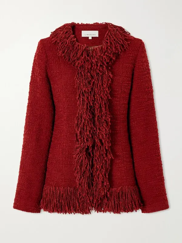LIBEROWE Fringed Wool-blend Tweed Jacket