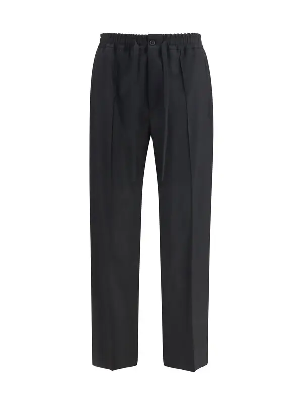 Valentino Garavani Vlogo Embroidered Cotton Gabardine Pants