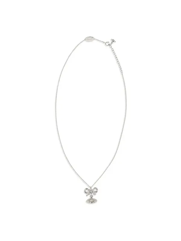 VIVIENNE WESTWOOD Octavie Pendant Necklace With Crystal Embellishments - Silver