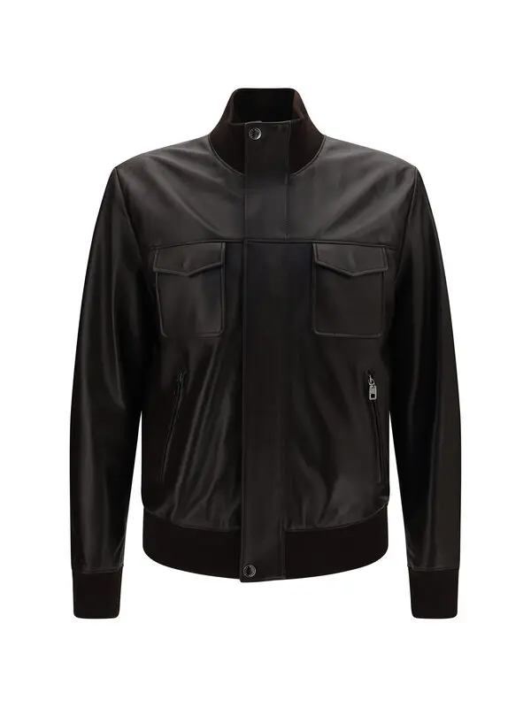 Dolce & Gabbana Lambskin Bomber Jacket
