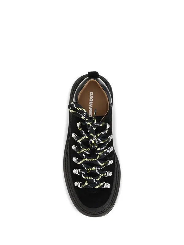 Dsquared2 Suede Lace-up Sneakers - Black