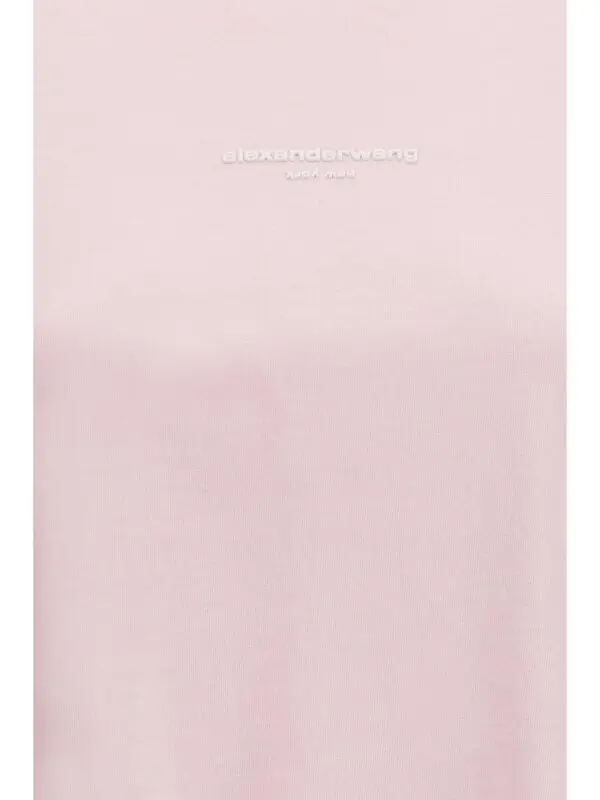 Alexander Wang Short-sleeve T-shirt With Central Logo Print - Pink