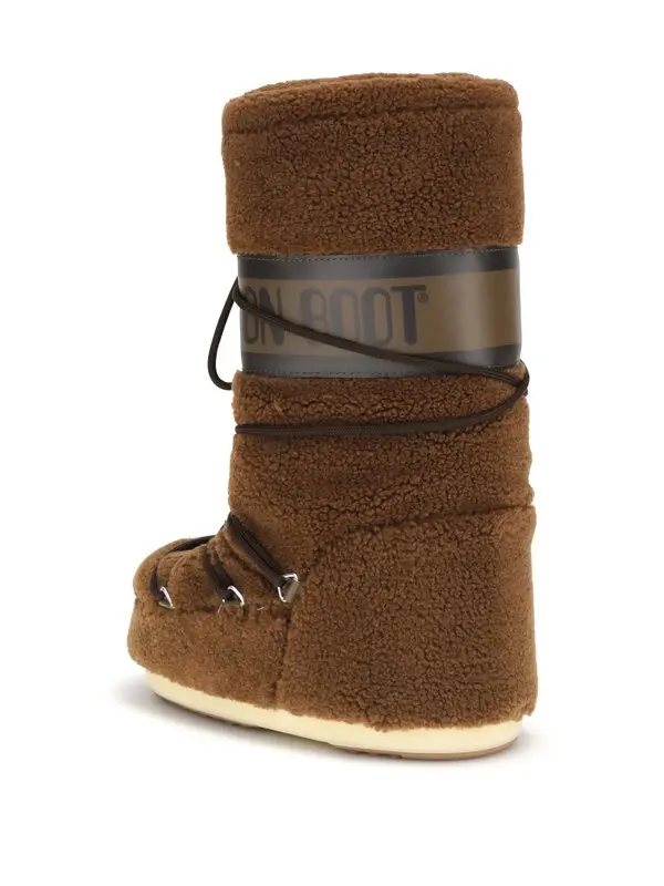 Moon Boot Icon Teddy Knee High Boots - Brown