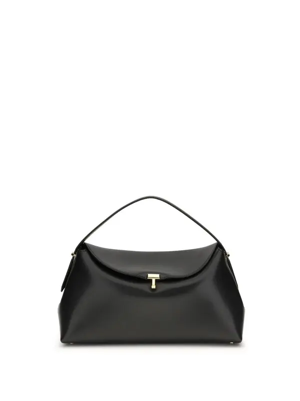 TOTEME T-lock Shoulder Bag In Leather - Black