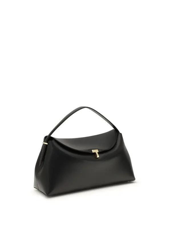 TOTEME T-lock Shoulder Bag In Leather - Black