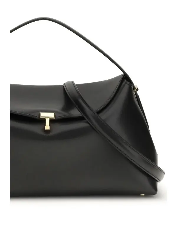 TOTEME T-lock Shoulder Bag In Leather - Black