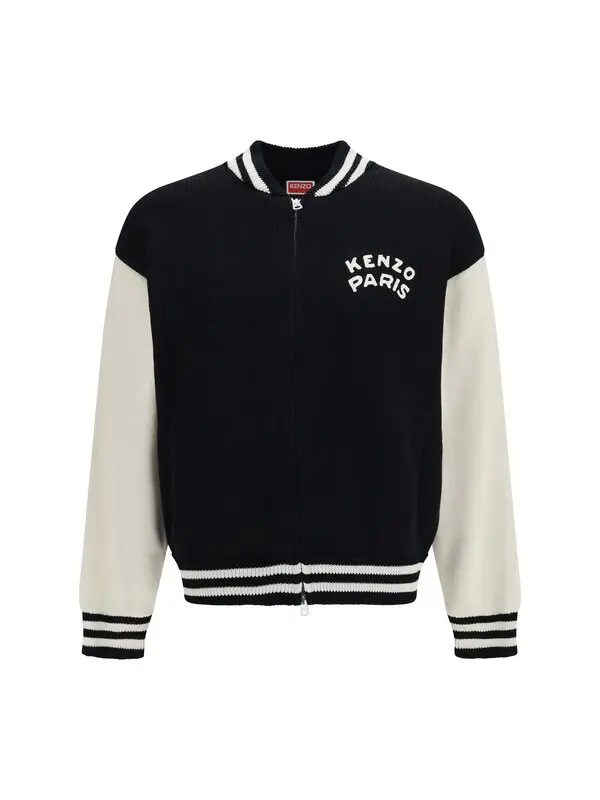 Kenzo Emblem Varsity Cardigan - Black