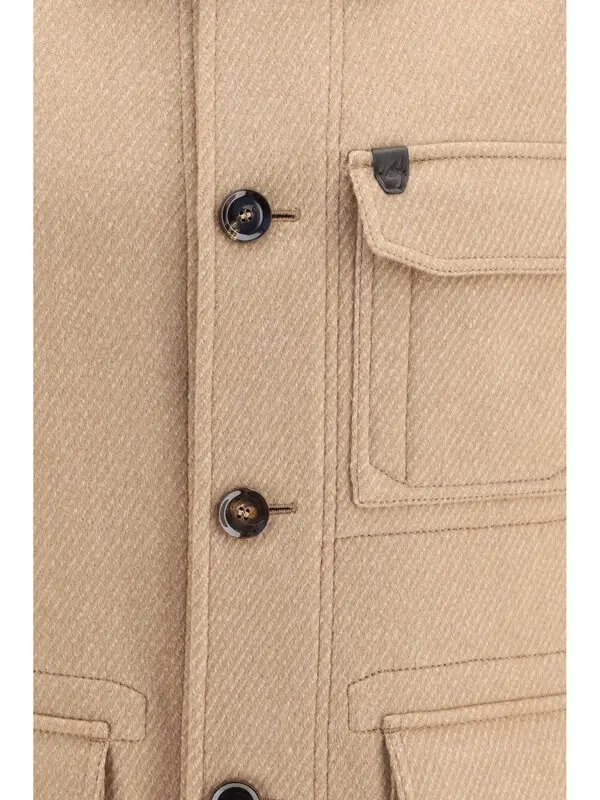 Brioni Workwear Cashmere Jacket - Cream