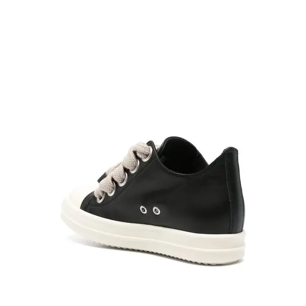 Rick Owens Leather Lace-up Trainers - Black