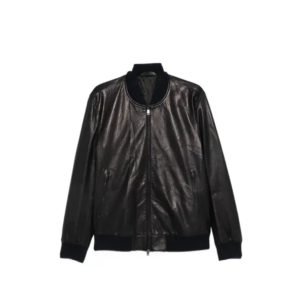 Brioni Leather Bomber Jacket