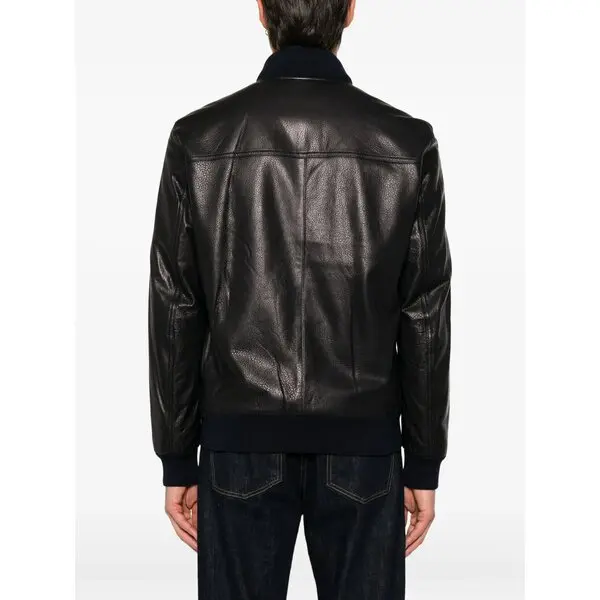 Brioni Leather Bomber Jacket