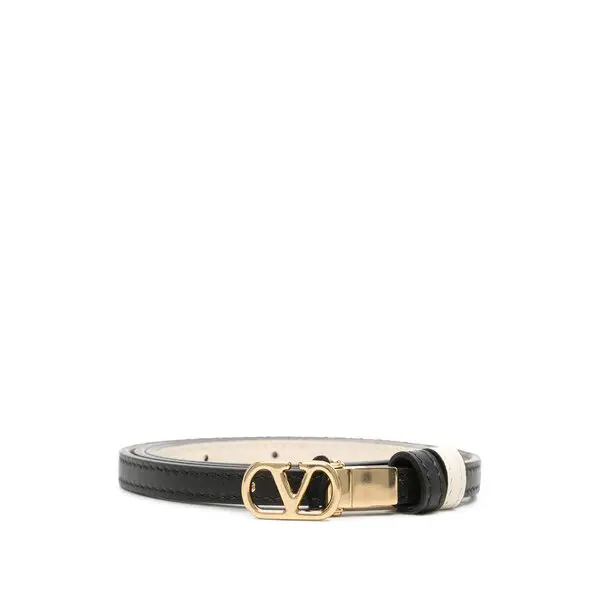 Valentino Garavani Skinny Belt With Logo Buckle