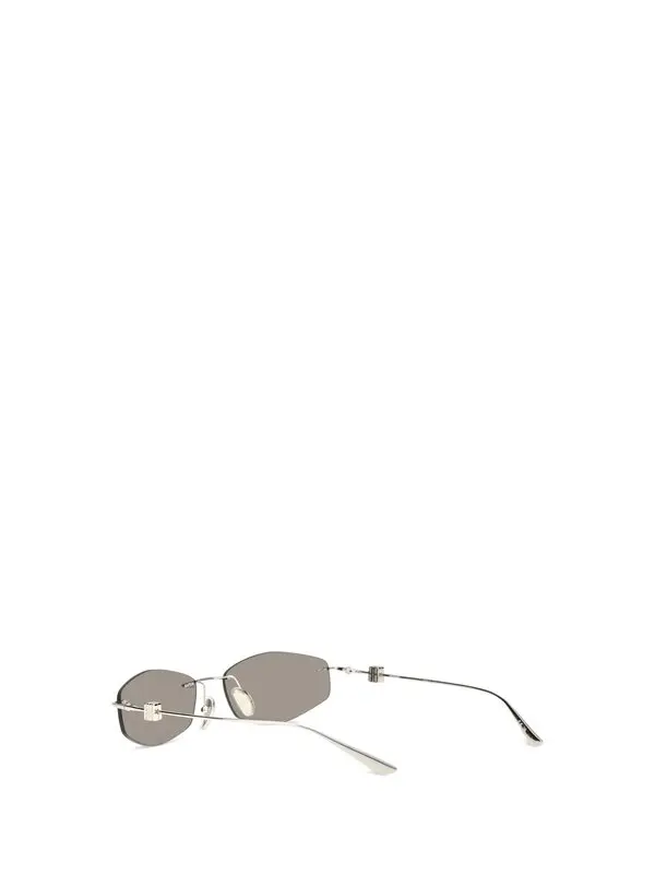 Balenciaga Geometric Oval Rimless Sunglasses
