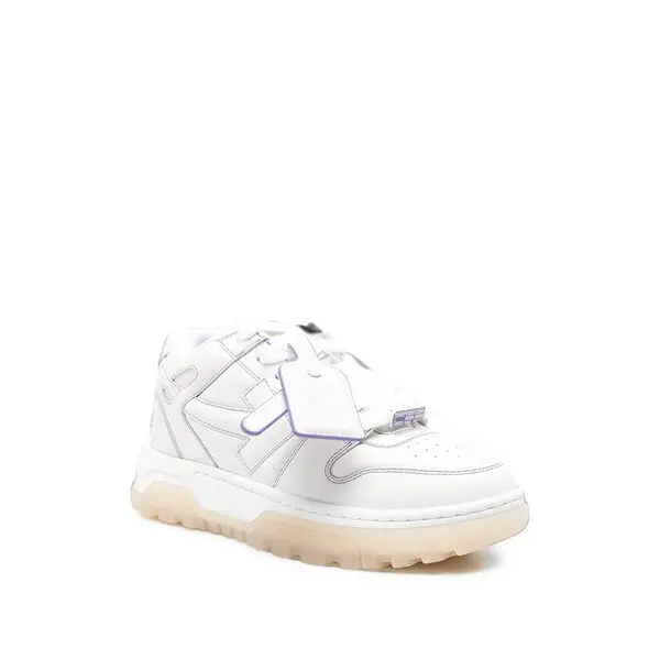 Off-White Leather Lace-up Sneakers