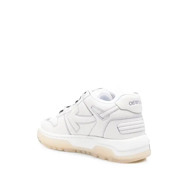 Off-White Leather Lace-up Sneakers