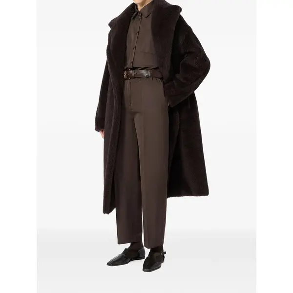 Max Mara Double-breasted Textured Long Coat