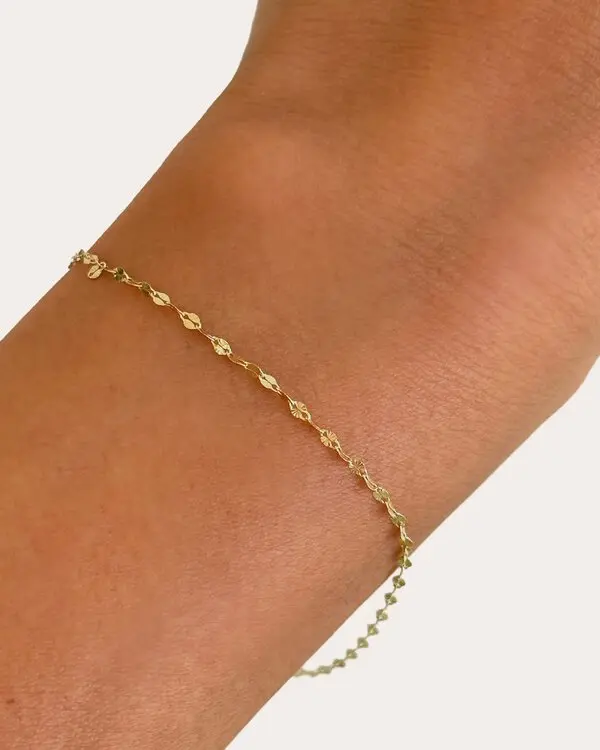 ZOE LEV 14k Yellow Mini Mirror Chain Bracelet