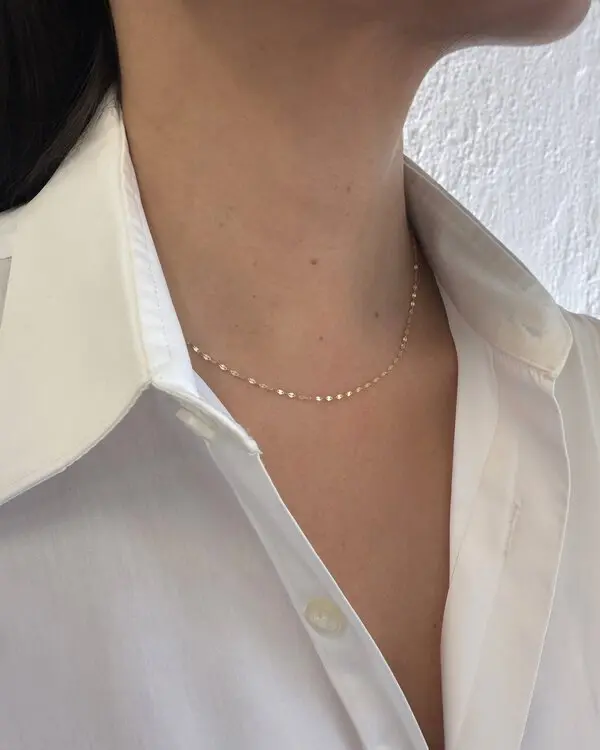 ZOE LEV 14k Mini Mirror Chain Necklace