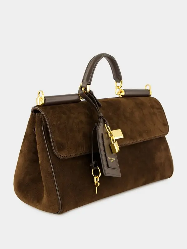 Dolce & Gabbana Ebony Crosta Leather Handbag
