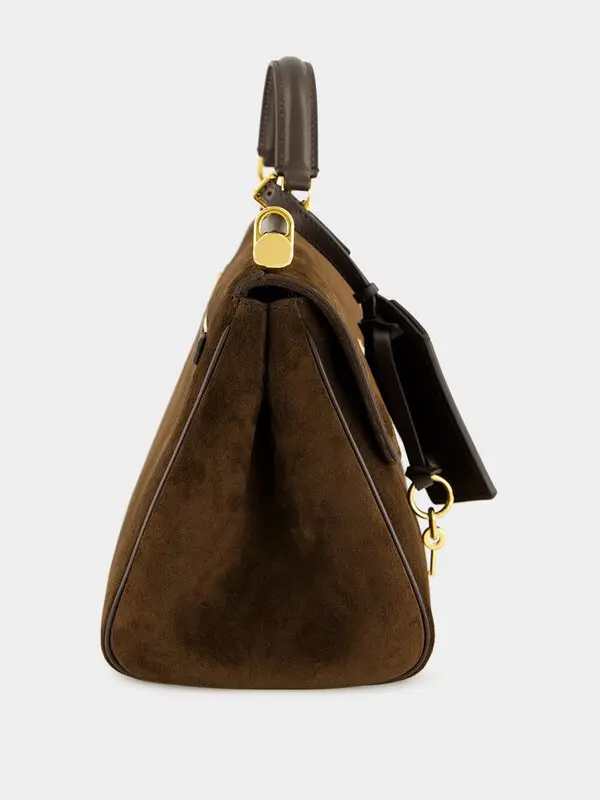 Dolce & Gabbana Ebony Crosta Leather Handbag