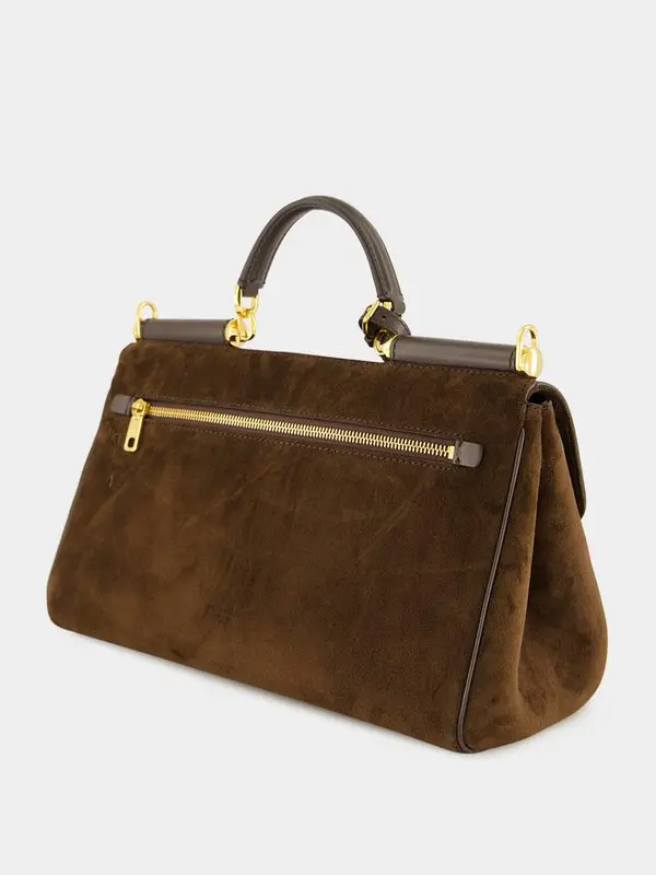 Dolce & Gabbana Ebony Crosta Leather Handbag