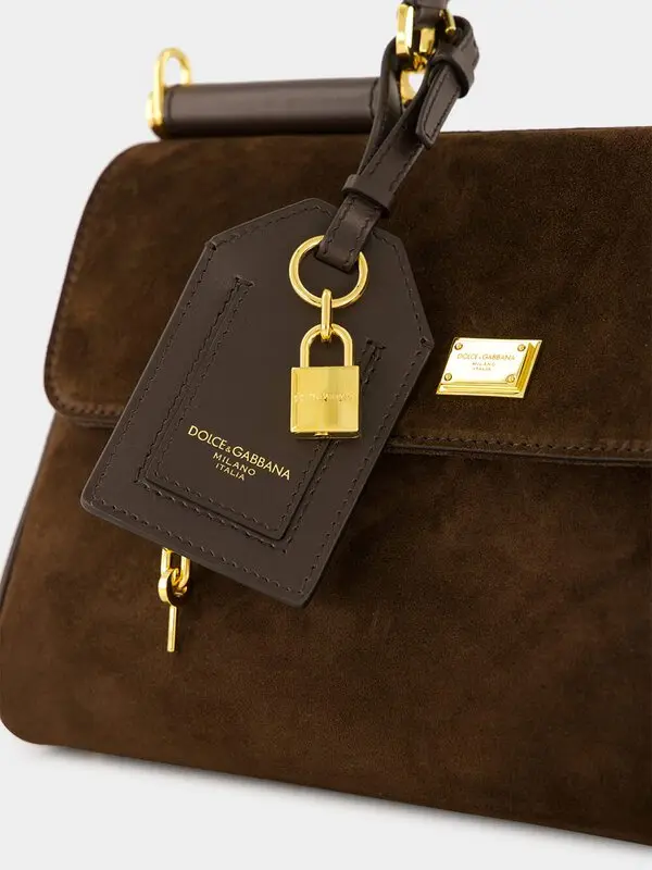 Dolce & Gabbana Ebony Crosta Leather Handbag