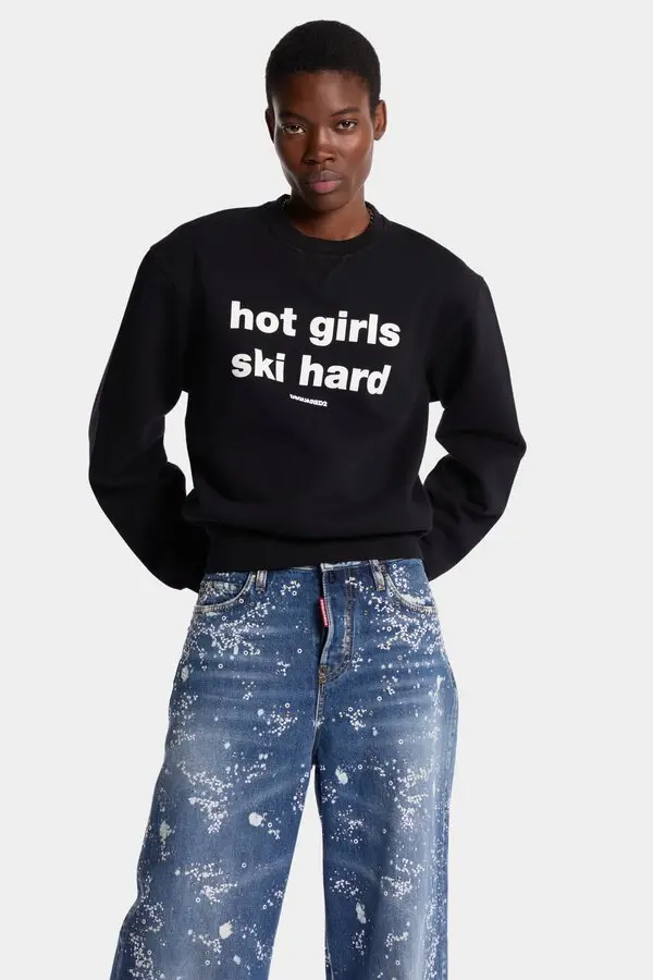 Dsquared2 Crewneck Sweatshirt With Lettering Print