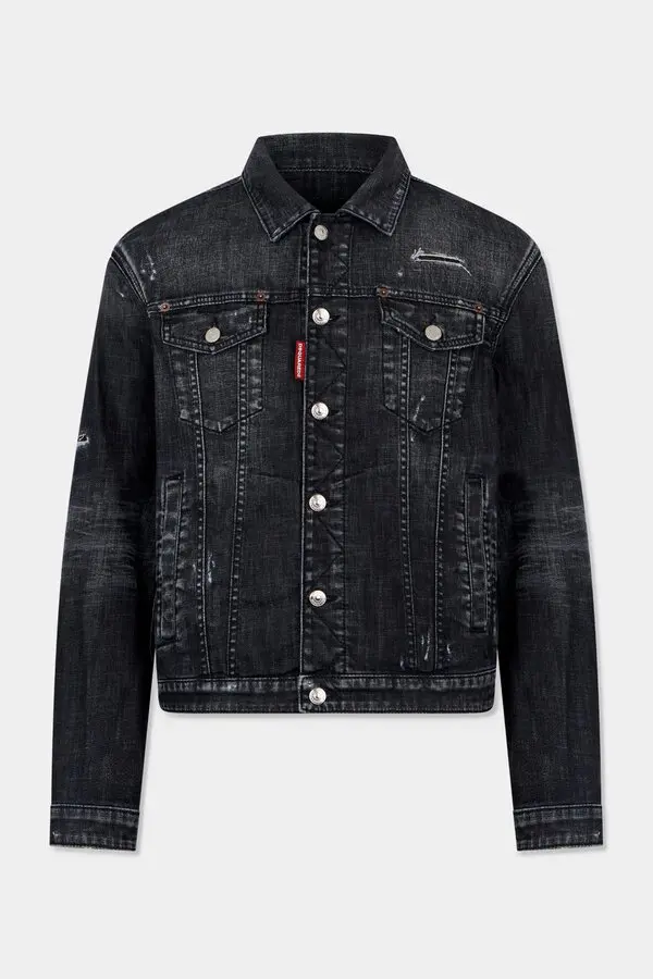 Dsquared2 Distressed Denim Trucker Jacket