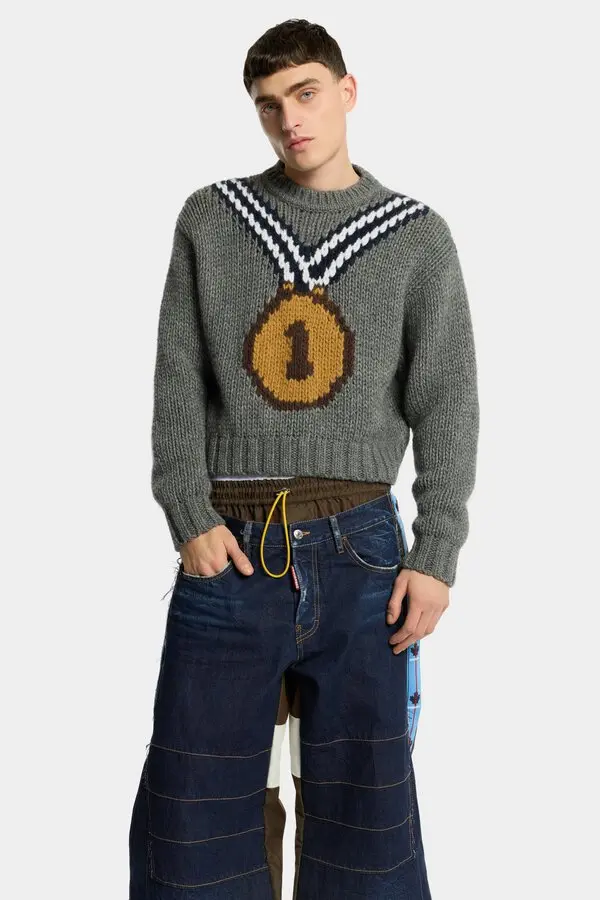 Dsquared2 Wool Alpaca Blend Skiers Pullover