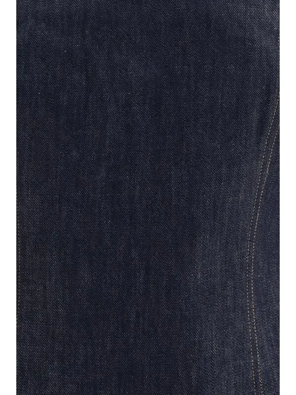 Brunello Cucinelli Denim Effect Twill Bandeau Top