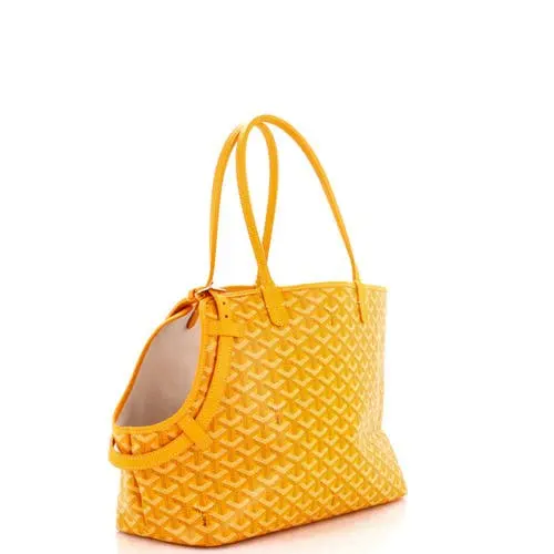 Goyard Chien Gris Pet Carrier Tote Coated Canvas