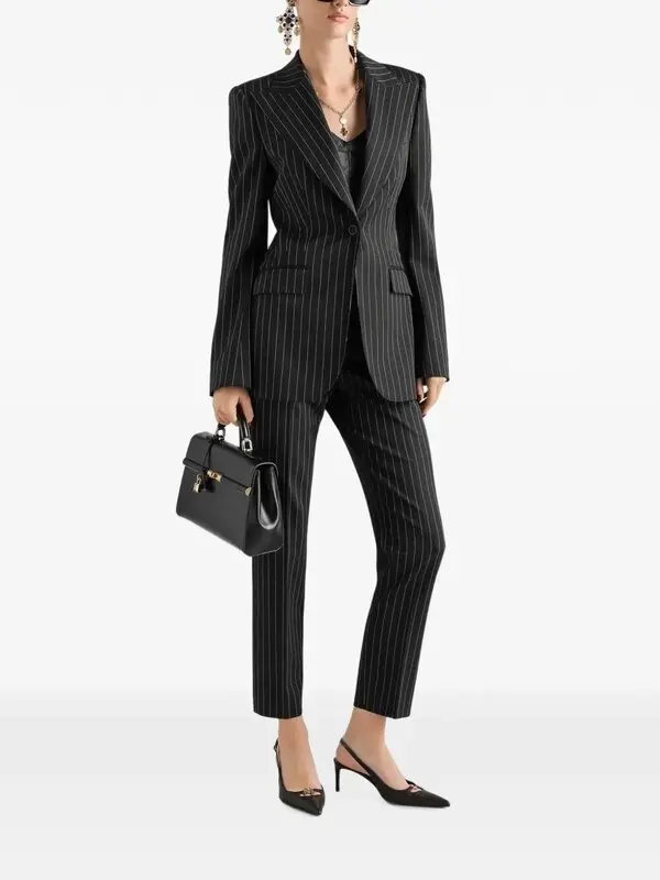 Dolce & Gabbana Single-breasted Turlingon Pinstripe Blazer