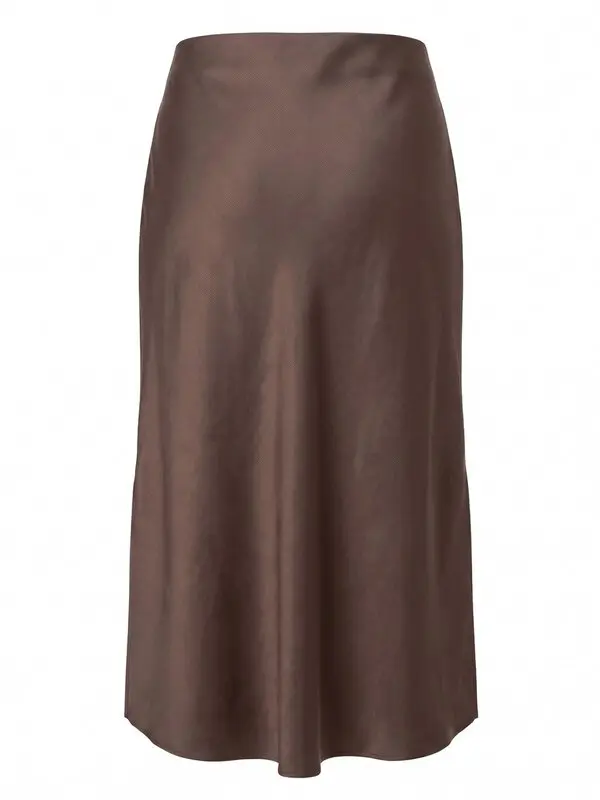 Brunello Cucinelli Satin Cady Fluid Pencil Skirt
