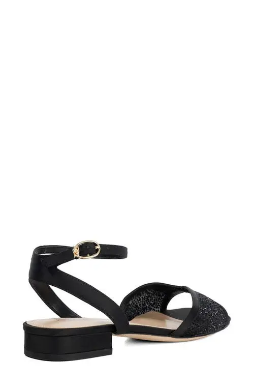 Dune London Naxxos Crystal Embellished Block Heel Sandals
