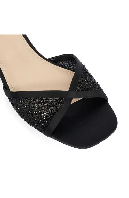 Dune London Naxxos Crystal Embellished Block Heel Sandals