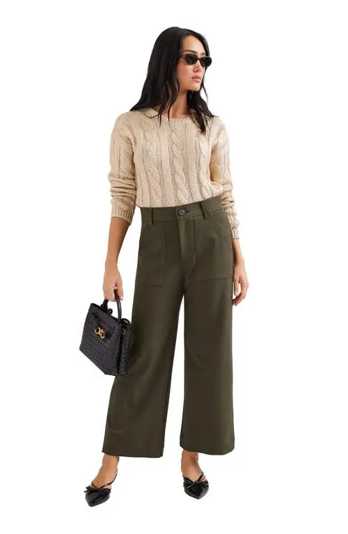 Fifteen Twenty Rylee Wide Leg Cropped Pants