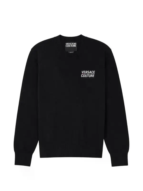 Versace Logo-patch Knitted Sweater