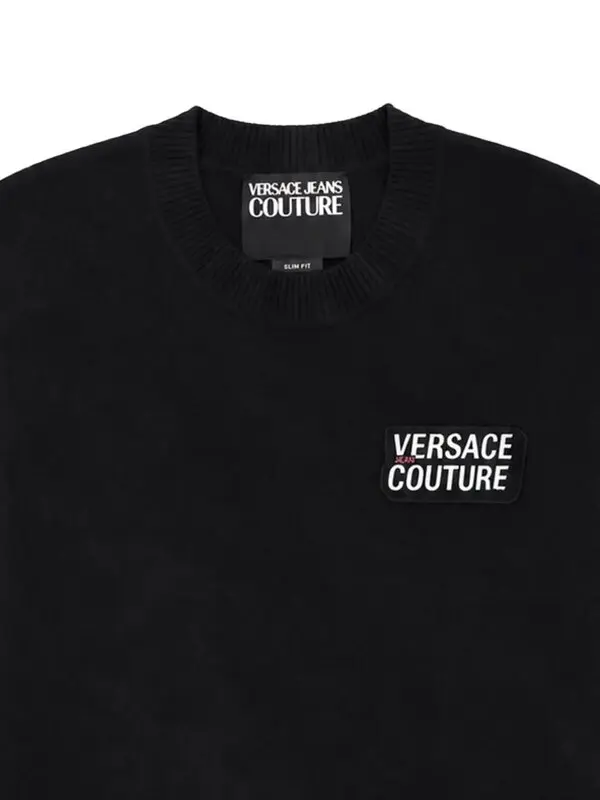 Versace Logo-patch Knitted Sweater