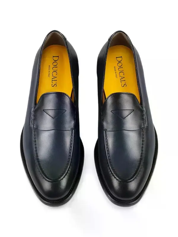 DOUCAL'S Almond-toe Penny Loafers