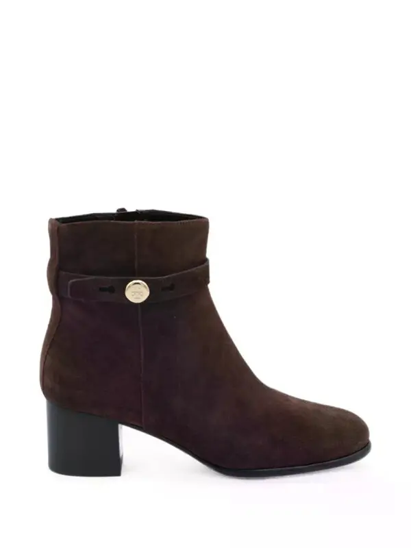 Tory Burch Romy Suede Ankle Boots With Belted Detail