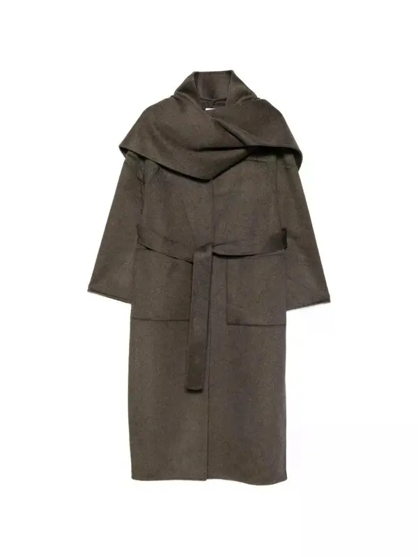 THE DYNAMIS STUDIO Scarf Detail Belted Coat
