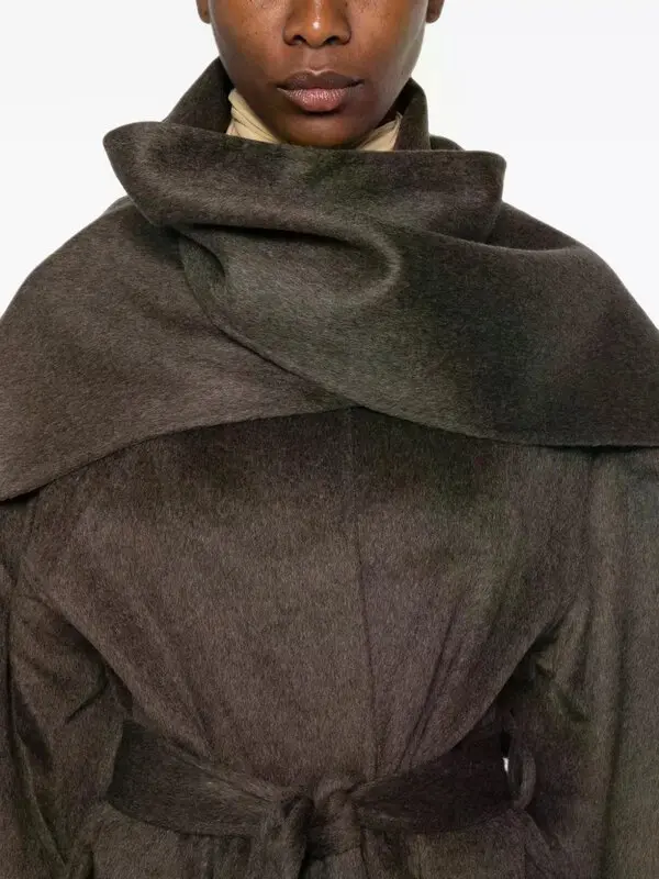 THE DYNAMIS STUDIO Scarf Detail Belted Coat