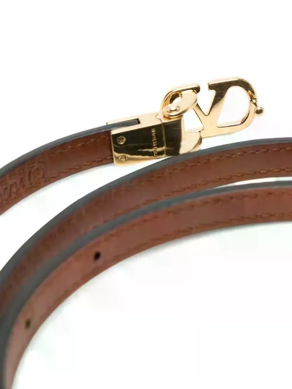 Valentino Garavani Leather Belt With Vlogo Signature - Black