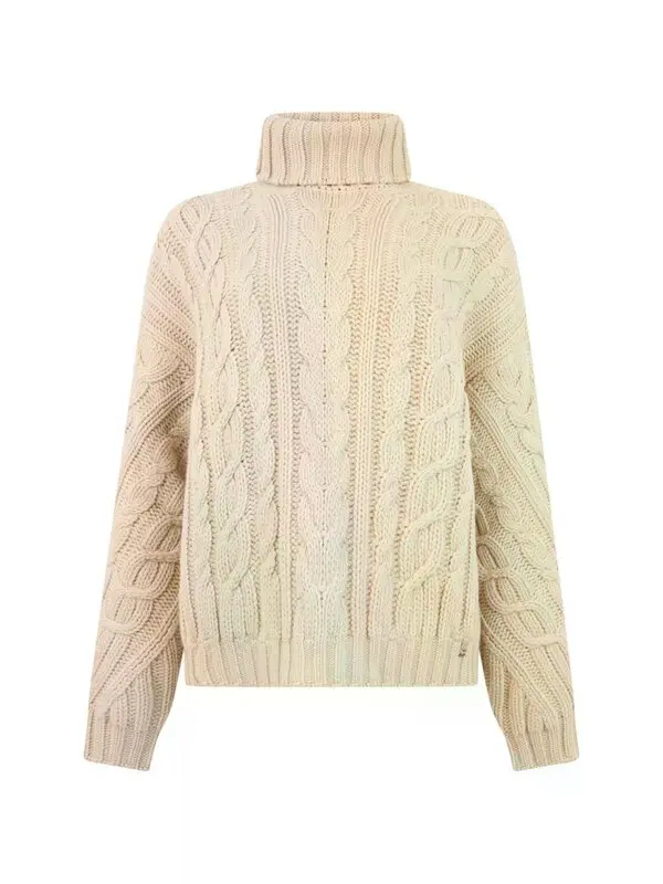 Herno Cable-knit Roll-neck Sweater