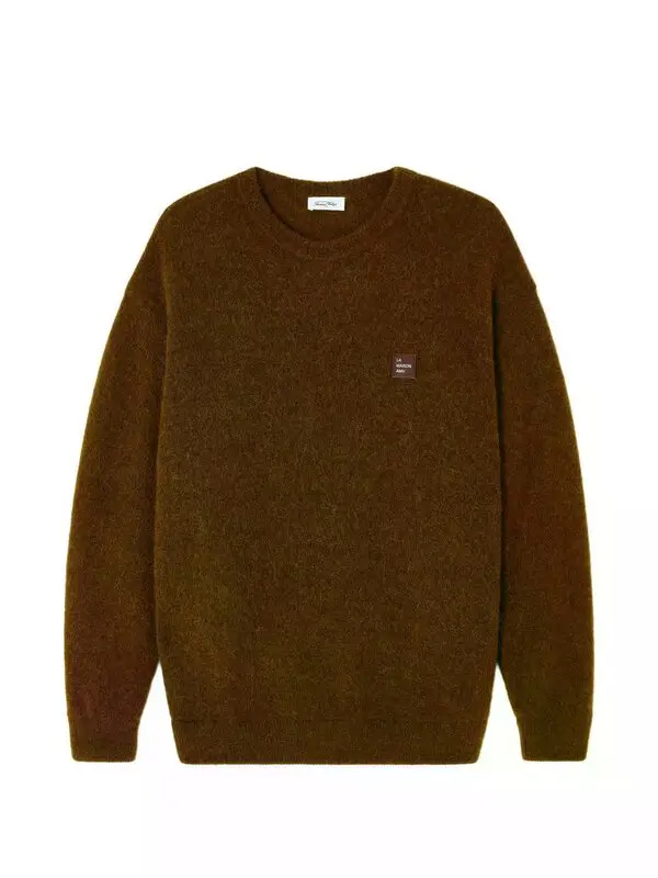 American Vintage Logo Patch Sweater - Brown