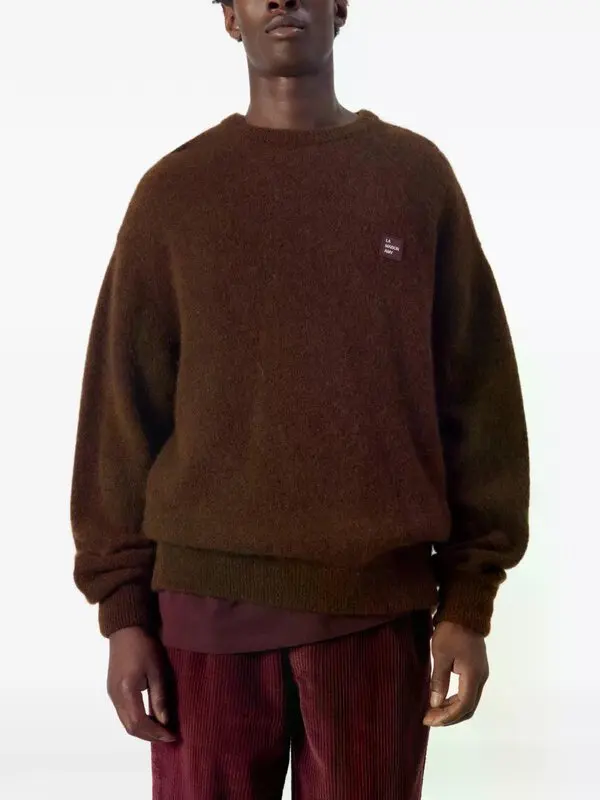 American Vintage Logo Patch Sweater - Brown