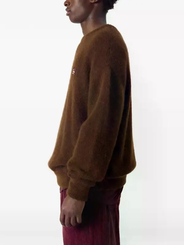 American Vintage Logo Patch Sweater - Brown