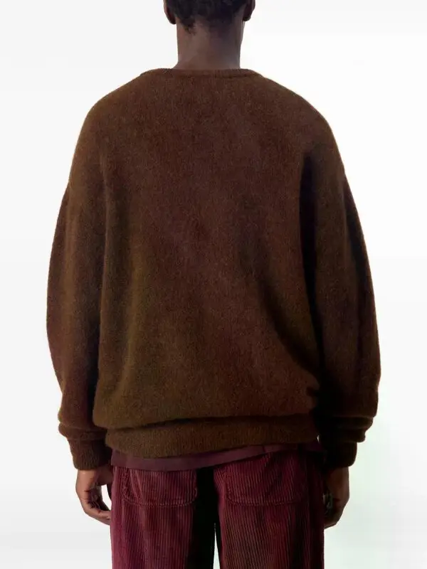 American Vintage Logo Patch Sweater - Brown