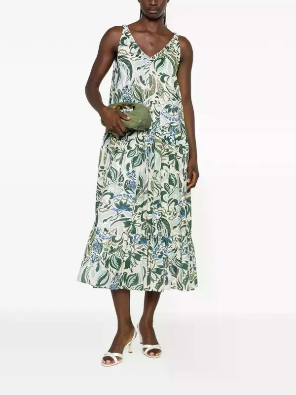 I BLUES Floral-print Midi Dress